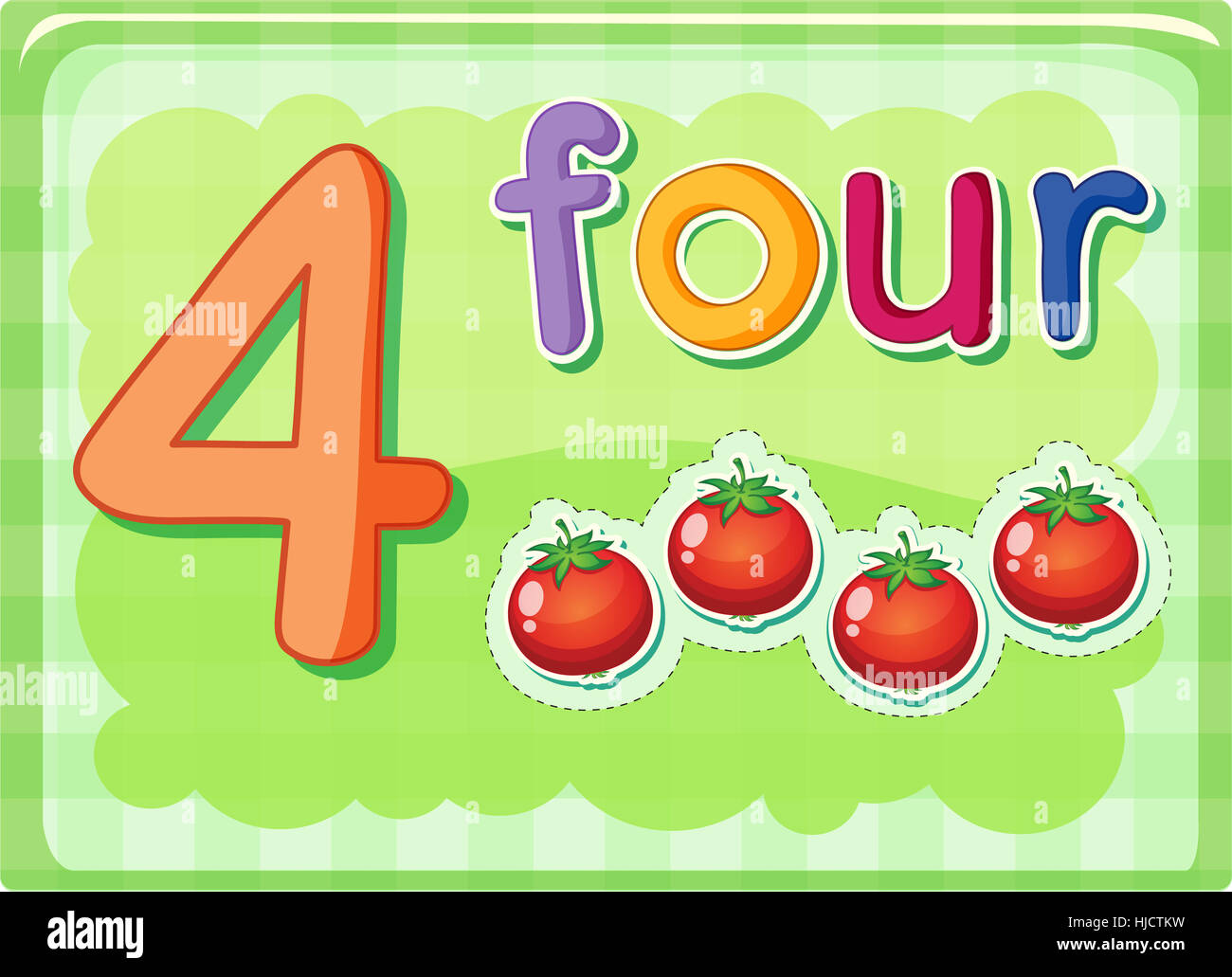 Number 4 worksheet hi-res stock photography and images - Alamy