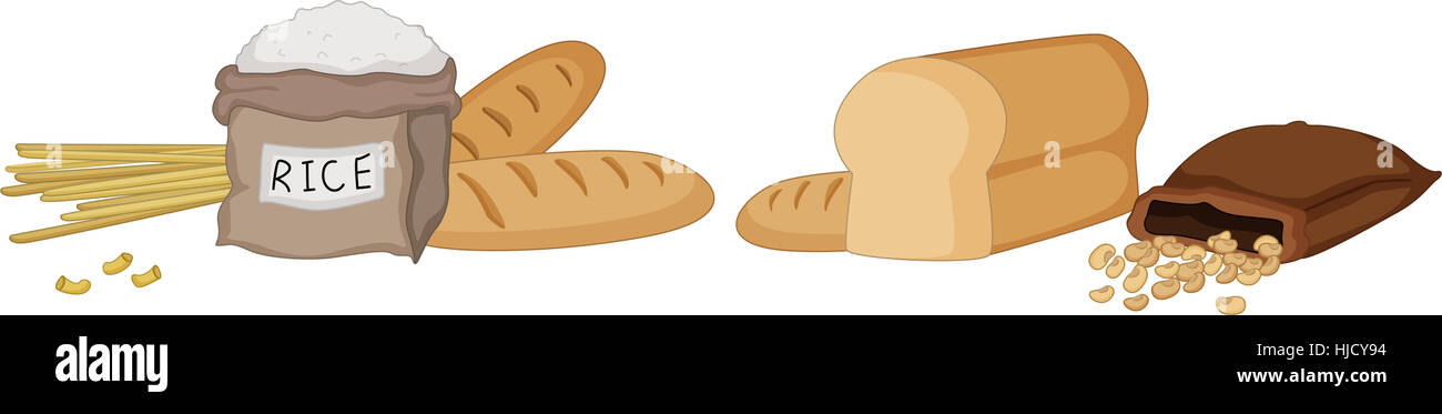 Illustration of starch on white background Stock Photo - Alamy