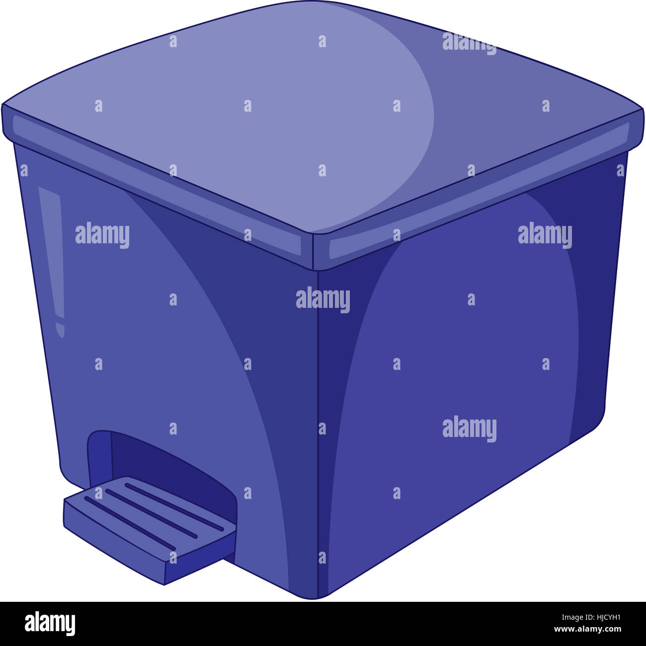 illustration of dustbin on white Stock Photo - Alamy
