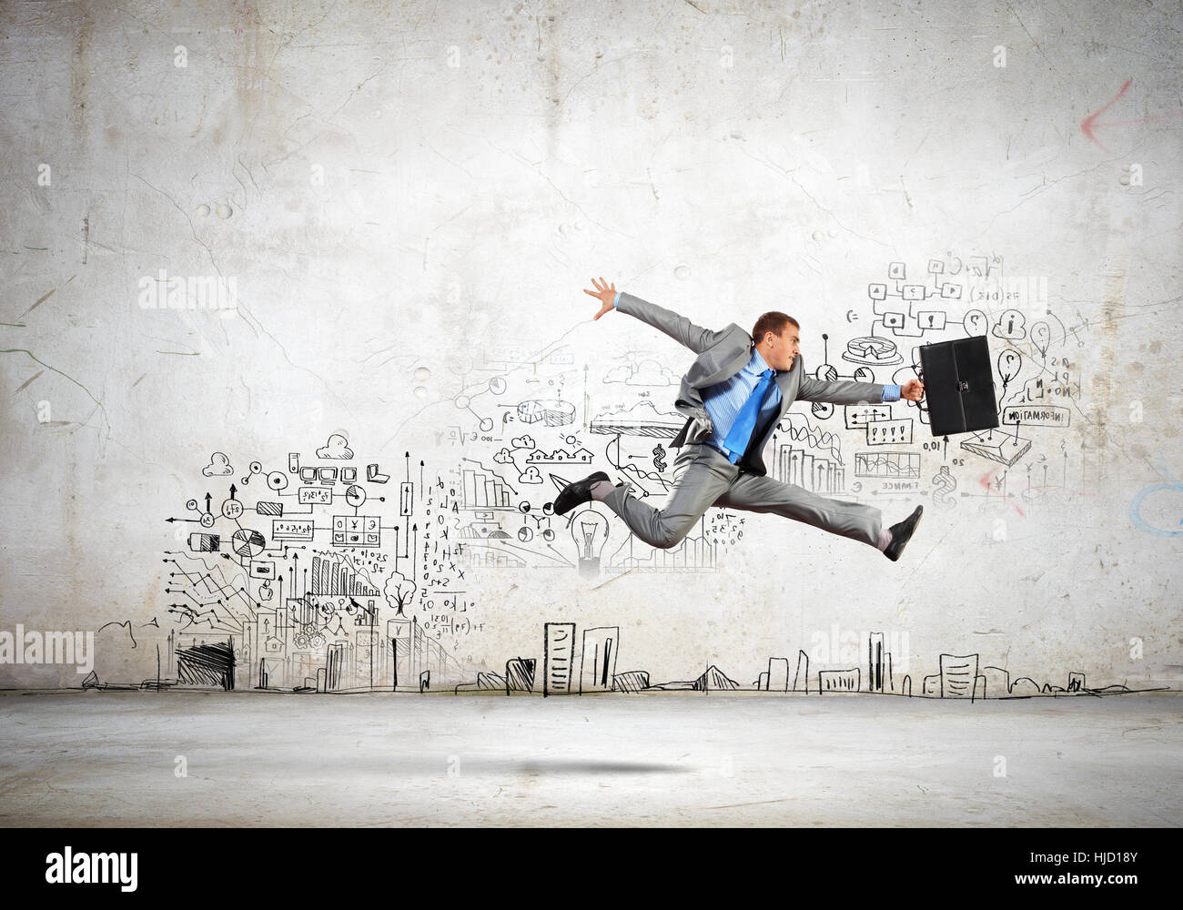 Businessman jump hi-res stock photography and images - Alamy