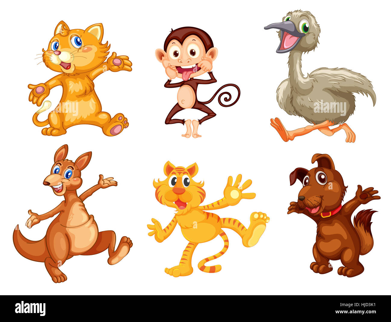 gesture, object, isolated, comic, mammal, bird, wild, animals, monkey ...