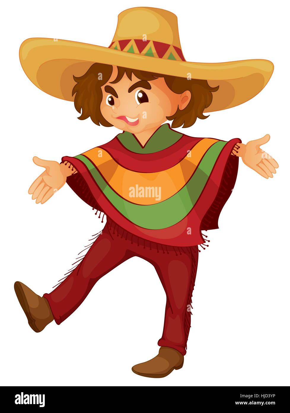 Illustration of a mexican boy Stock Photo - Alamy