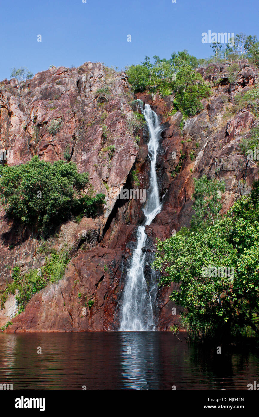 australia, waterfall, outback, remote, landscape, scenery, countryside ...