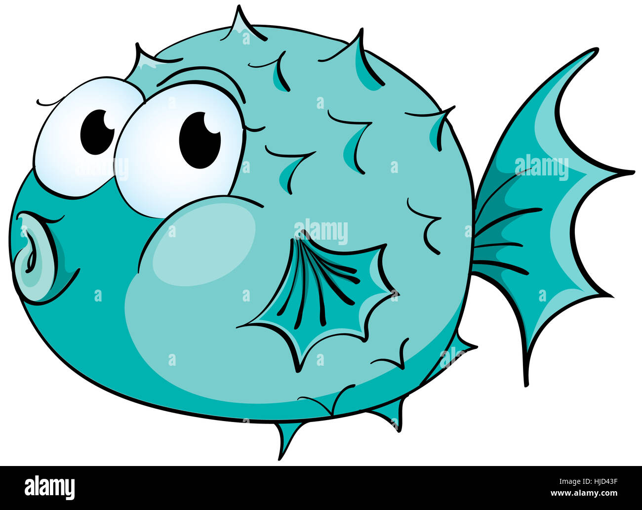 blue, object, isolated, ball, animal, fish, underwater, illustration ...