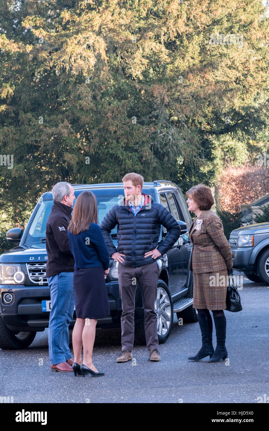 Tedworth House Tidworth. 23rd Jan, 2017. Prince Harry visiting Help for ...