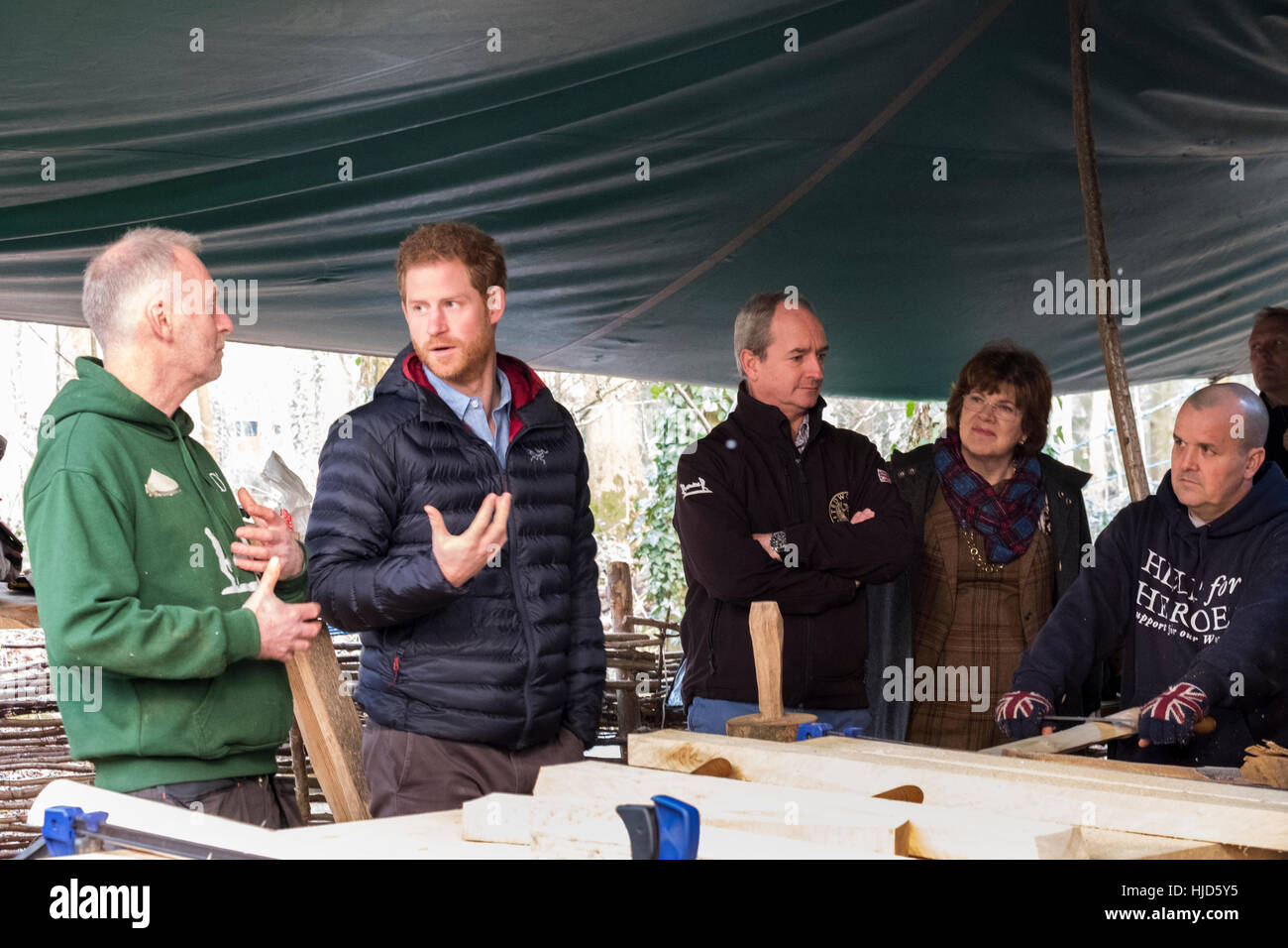 Tedworth House Tidworth. 23rd Jan, 2017. Prince Harry visiting Help for ...