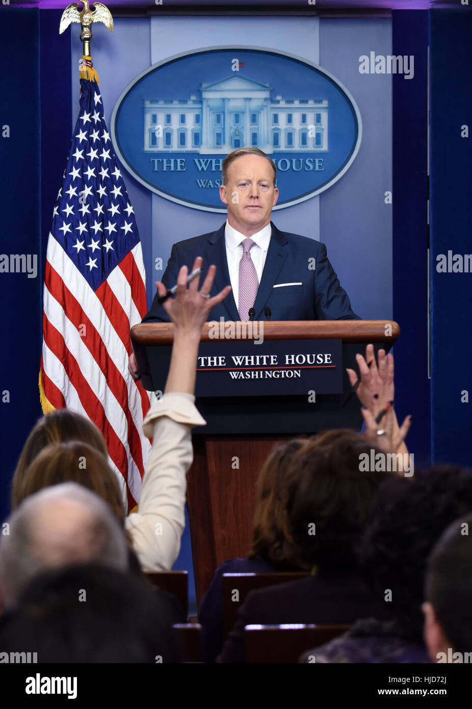 Washington Usa 23rd Jan 2017 White House Spokesman Sean Spicer