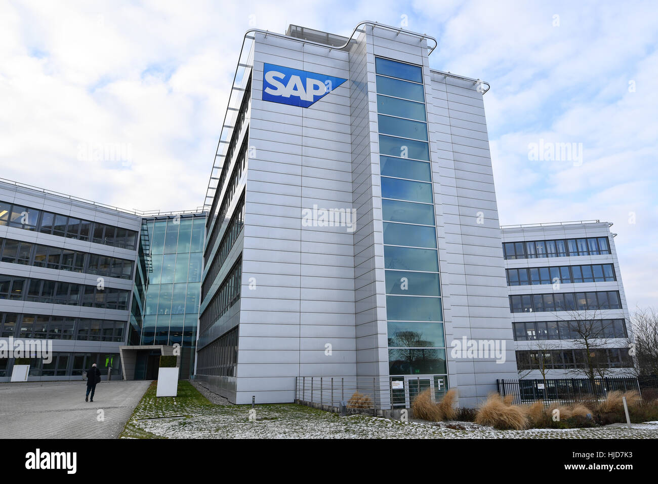 Walldorf, Germany. 18th Jan, 2017. The company logo of the software ...