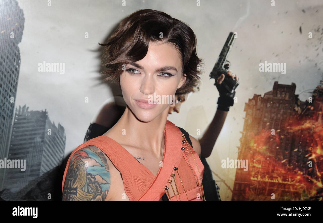 Los Angeles, USA. 23rd Jan, 2017. Ruby Rose at arrivals for 'Resident ...