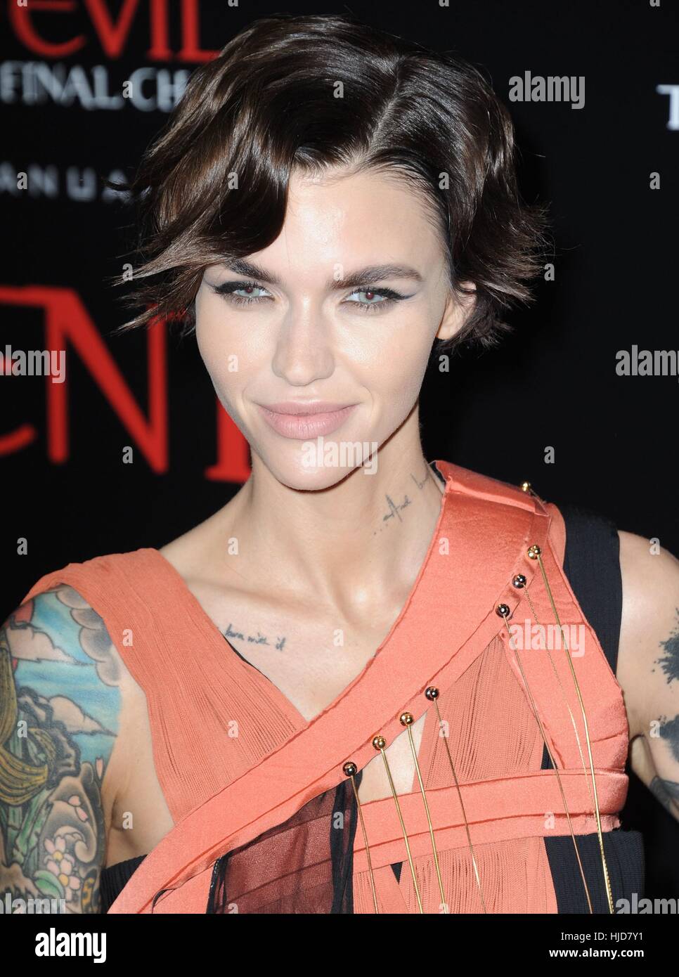 Los Angeles, USA. 23rd Jan, 2017. Ruby Rose at arrivals for 'Resident ...