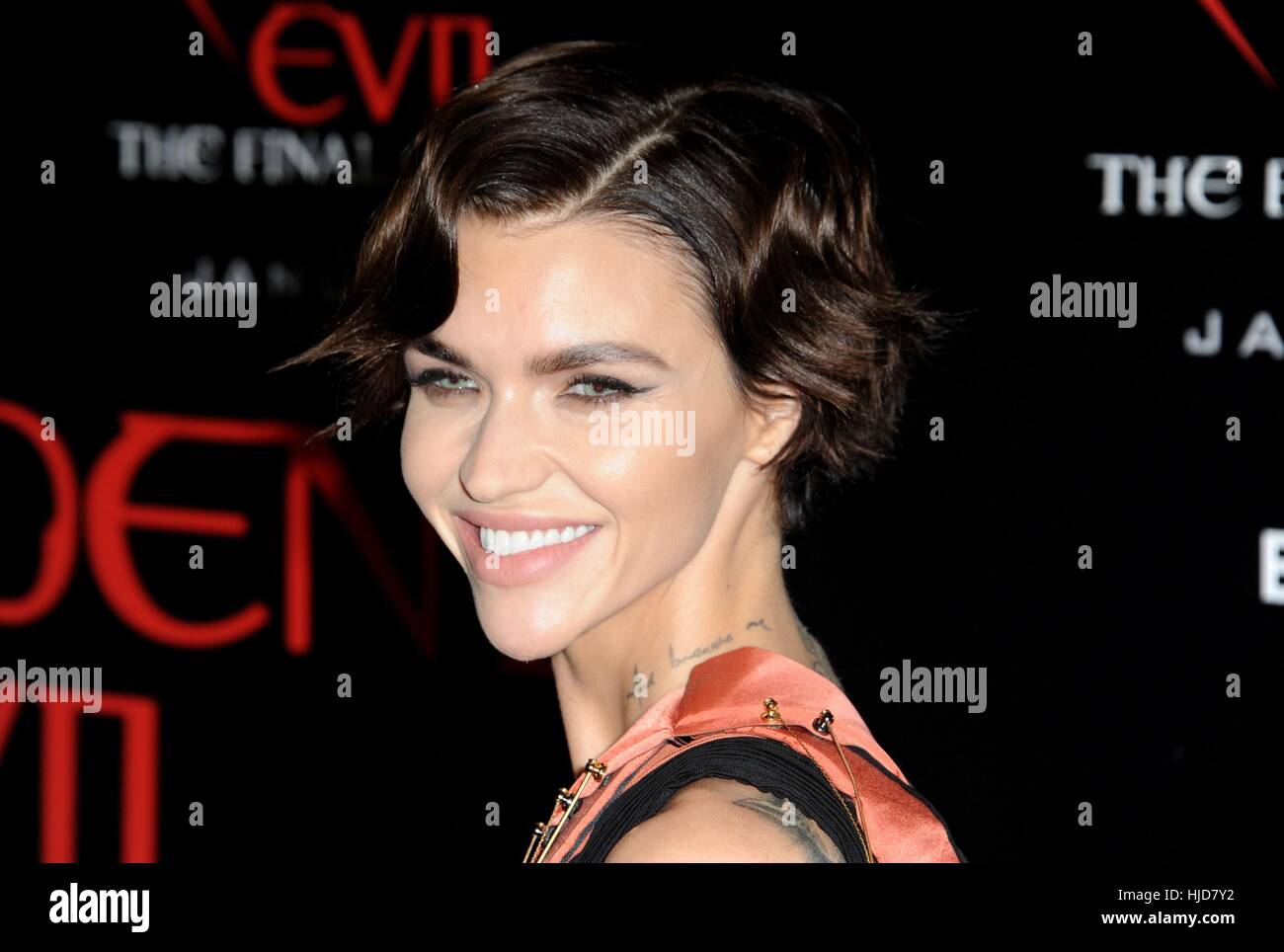Los Angeles, USA. 23rd Jan, 2017. Ruby Rose at arrivals for 'Resident ...