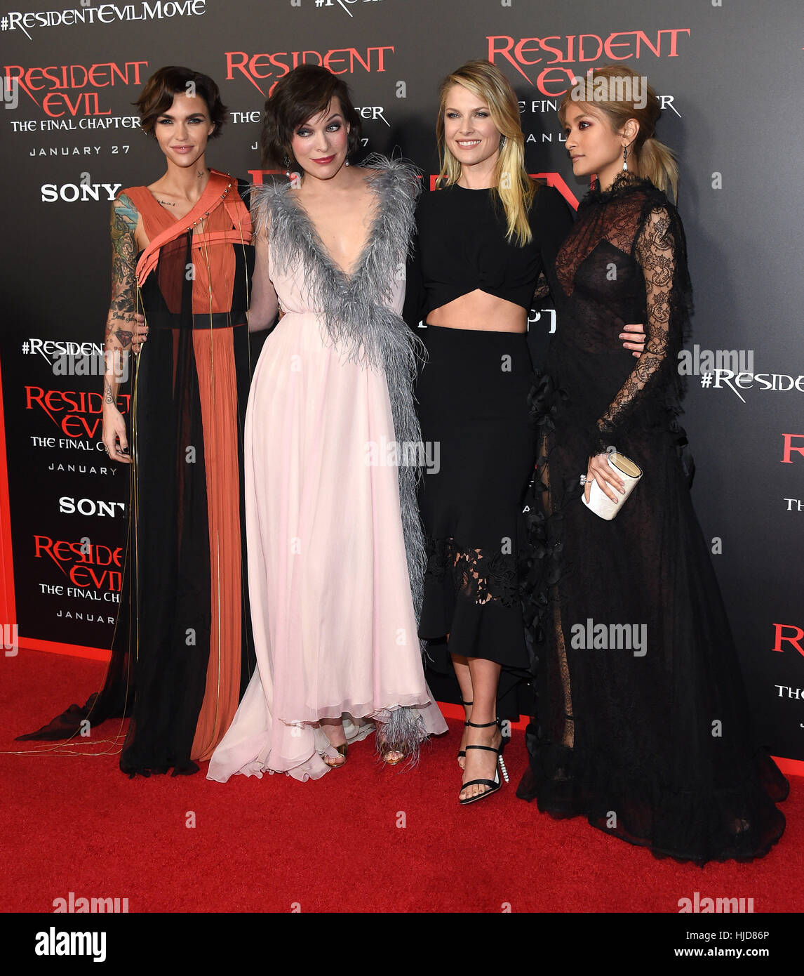 Hollywood, California, USA. 23rd Jan, 2017. Ruby Rose, Milla Jovovich ...