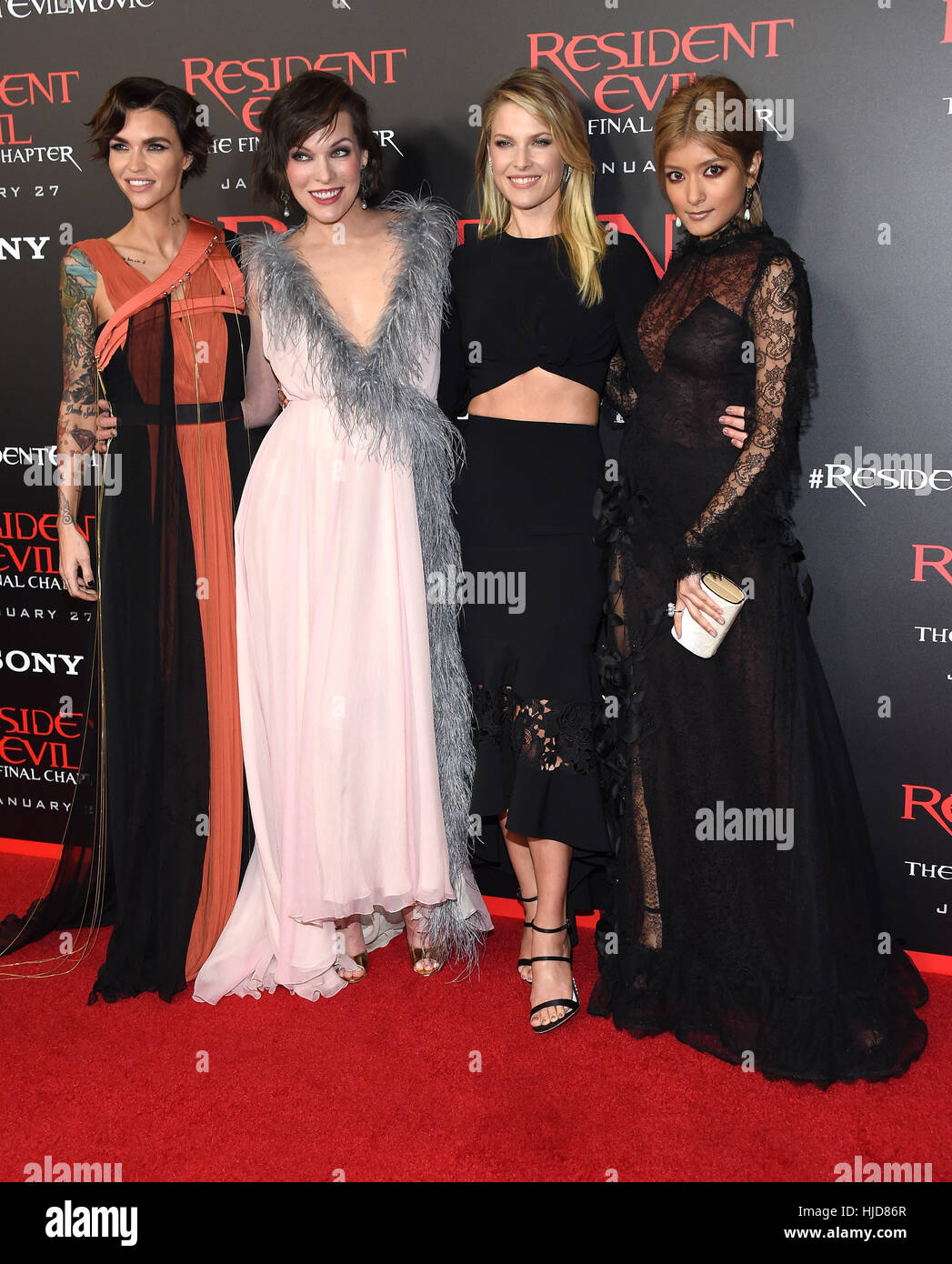 Hollywood, California, USA. 23rd Jan, 2017. Ruby Rose, Milla Jovovich ...