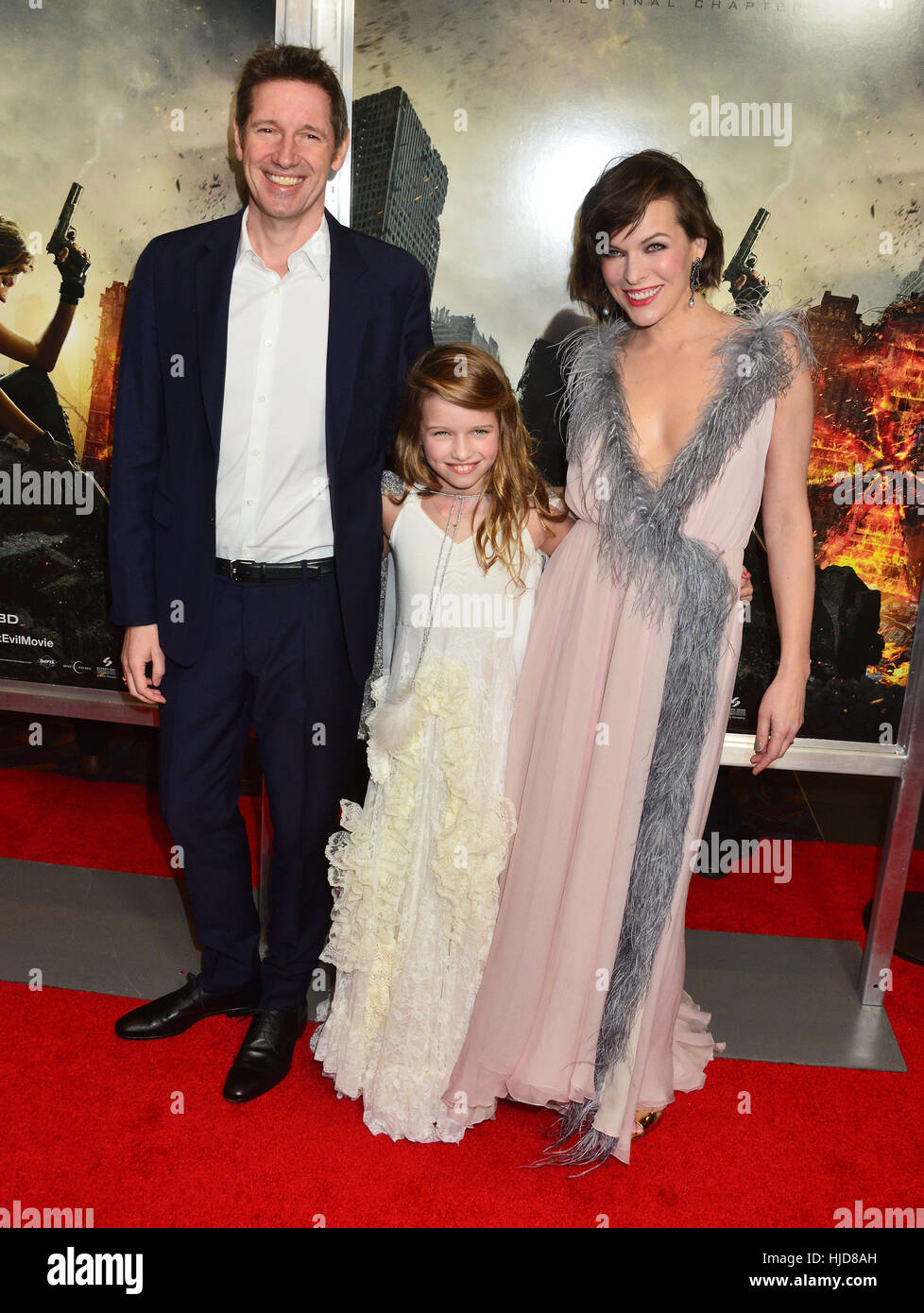 Los Angeles, USA. 23rd Jan, 2017. Milla Jovovich, Paul W.S. Anderson ...
