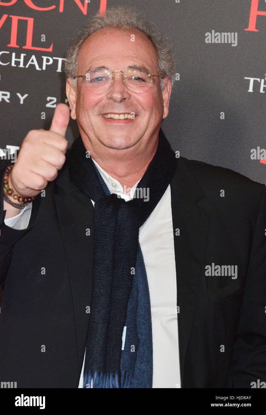 Samuel hadida producer arriving at the resident evil hi-res stock ...