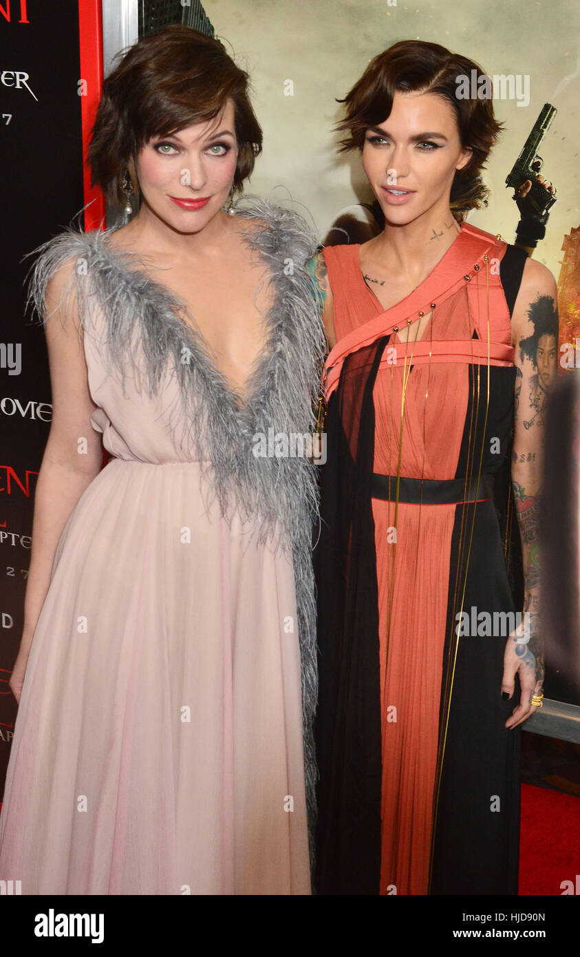 Los Angeles, USA. 23rd Jan, 2017. Milla Jovovich, Ruby Rose 189 ...