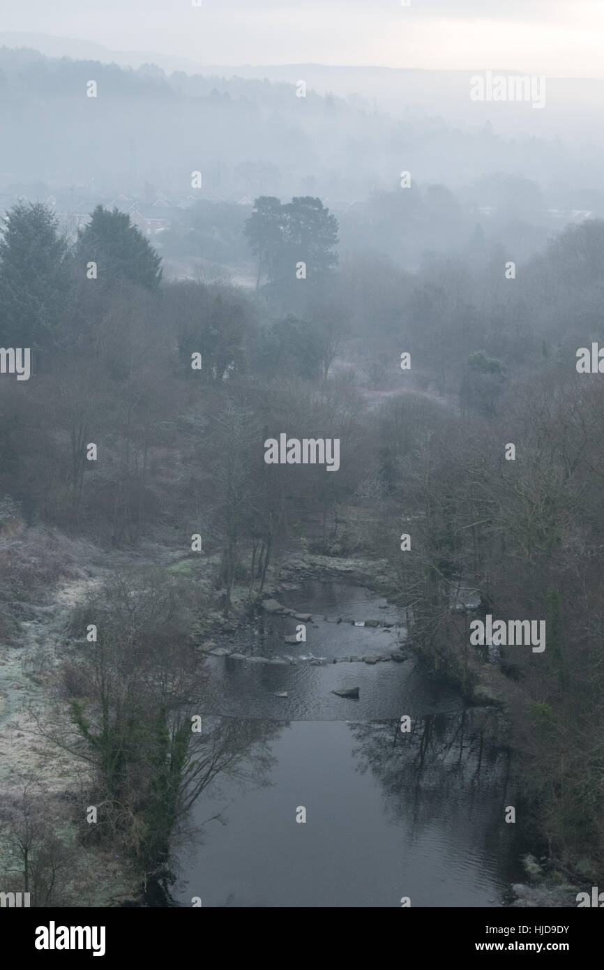 Merthyr Tydfil, South Wales, UK. 24th Jan, 2017. UK Weather. Freezing ...