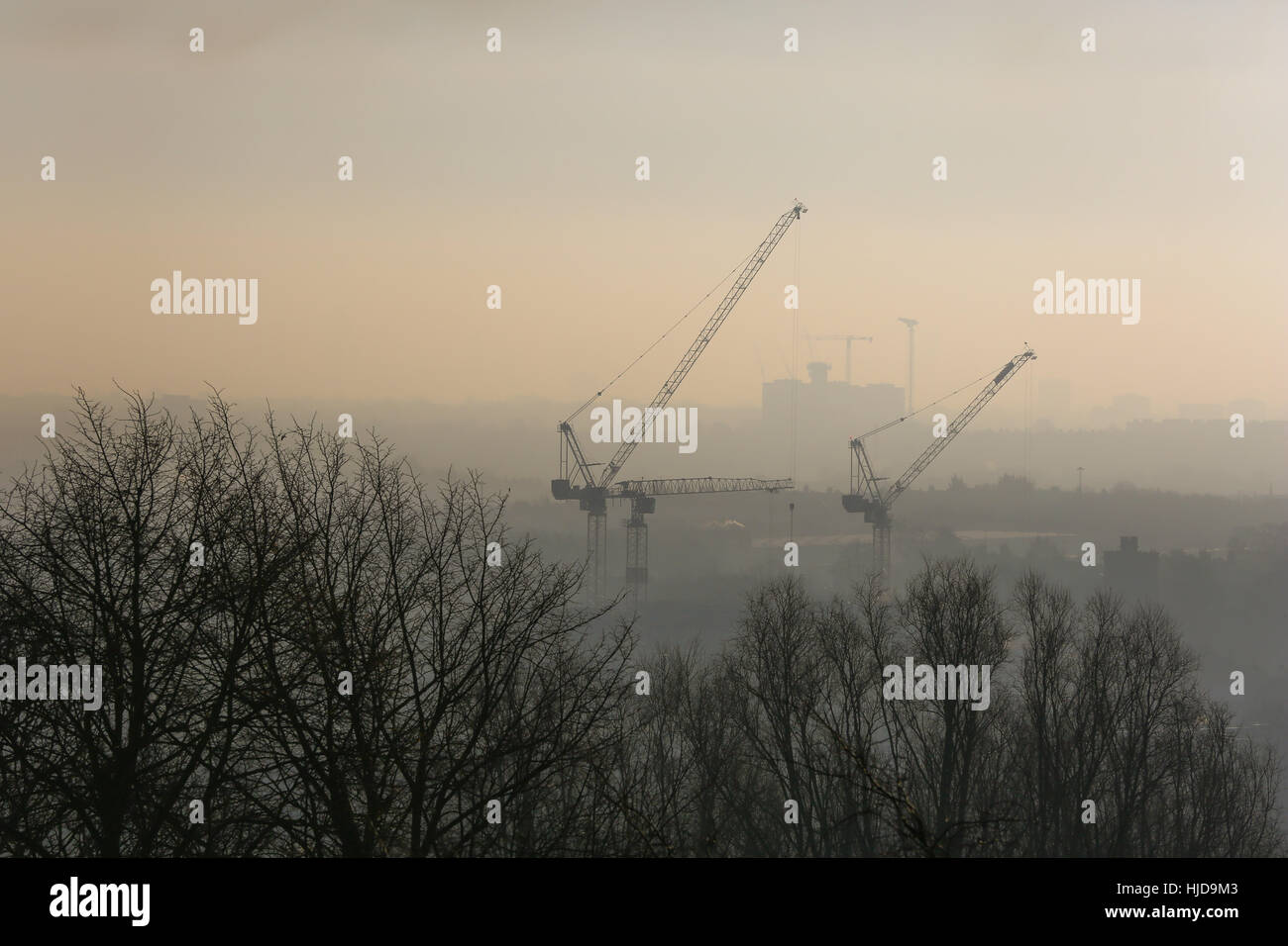 Alexandra Palace, North London, UK. 24th Jan, 2017. UK Weather. View of ...