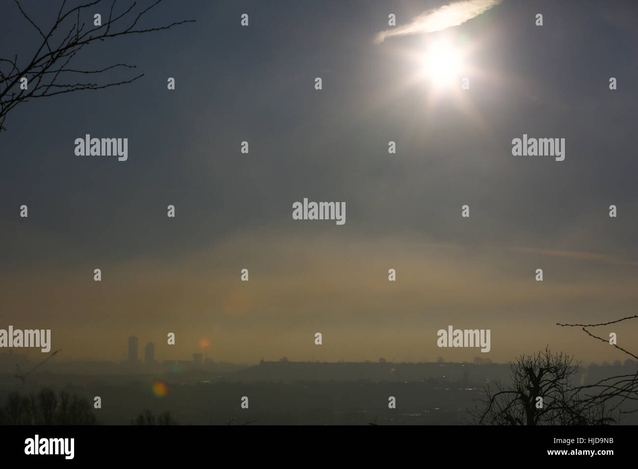 Alexandra Palace, North London, UK. 24th Jan, 2017. UK Weather. View of ...