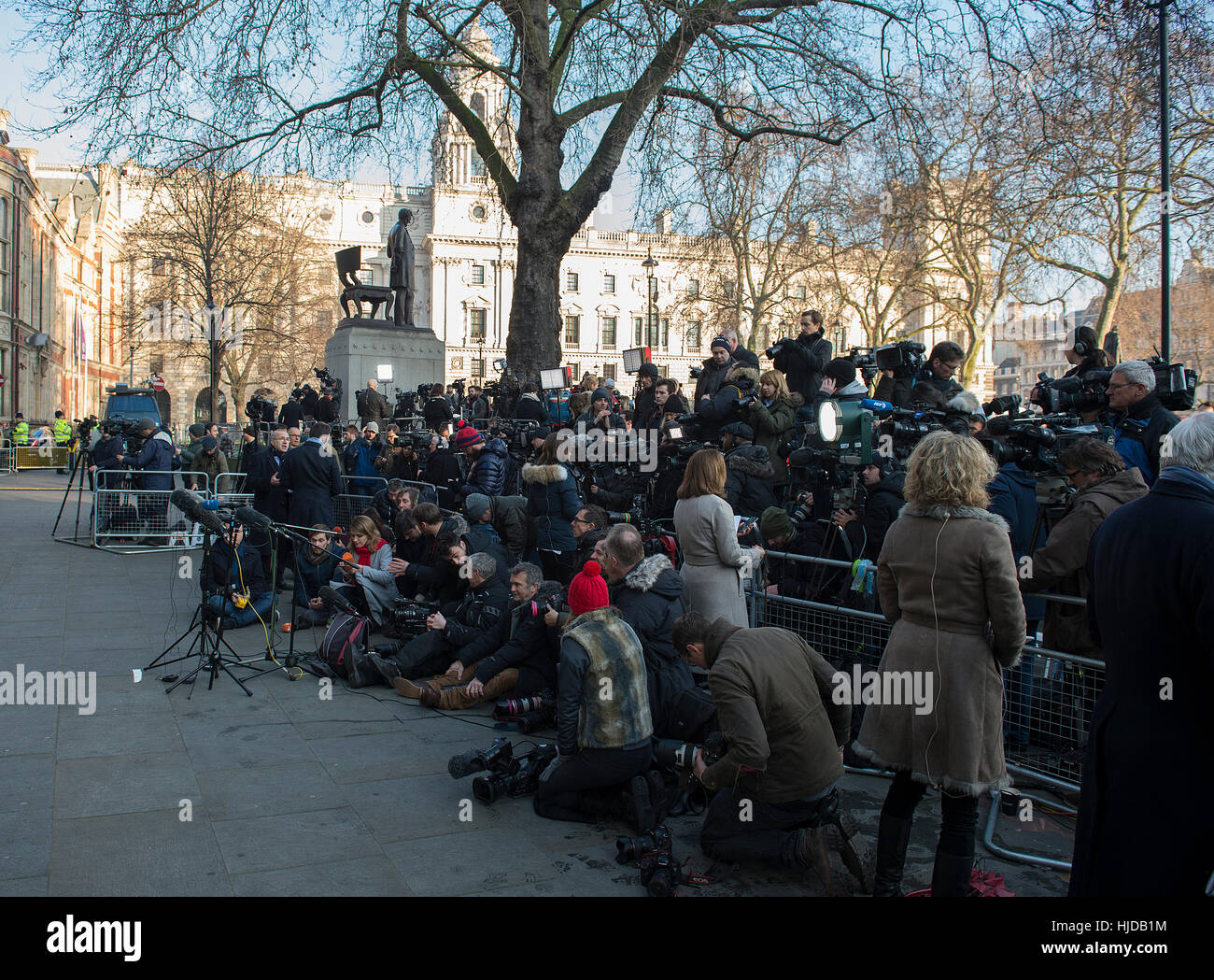 With the judgement outside parliament in london hi-res stock ...