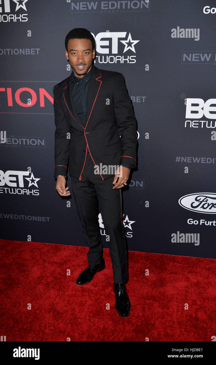 Los Angeles, Ca, USA. 23rd Jan, 2017. Algee Smith at BET's The New ...