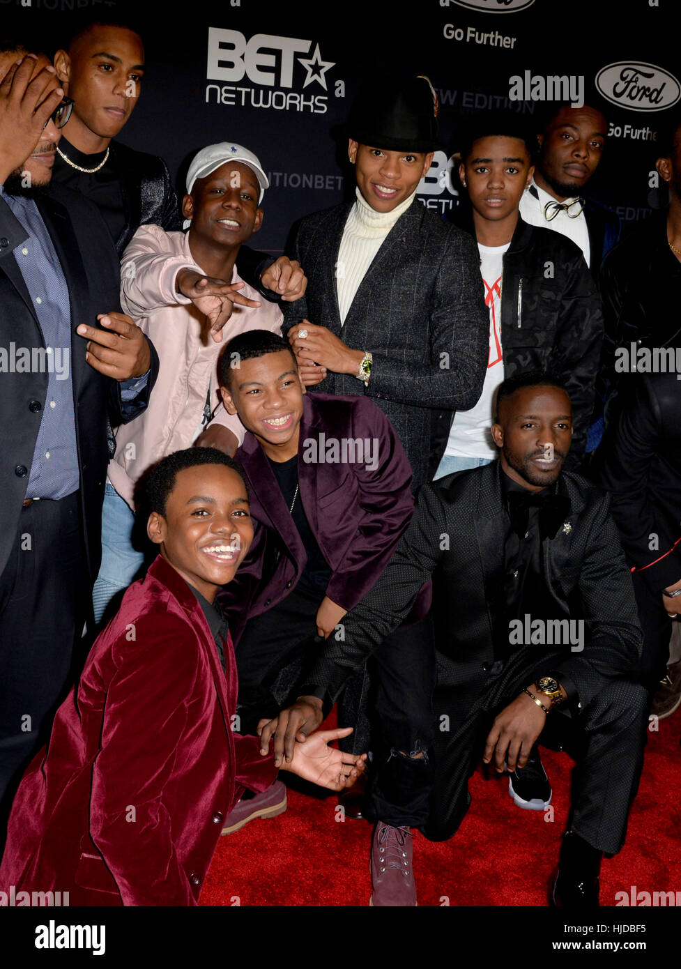 Los Angeles, Ca, USA. 23rd Jan, 2017. The New Edition Story Cast at BET ...