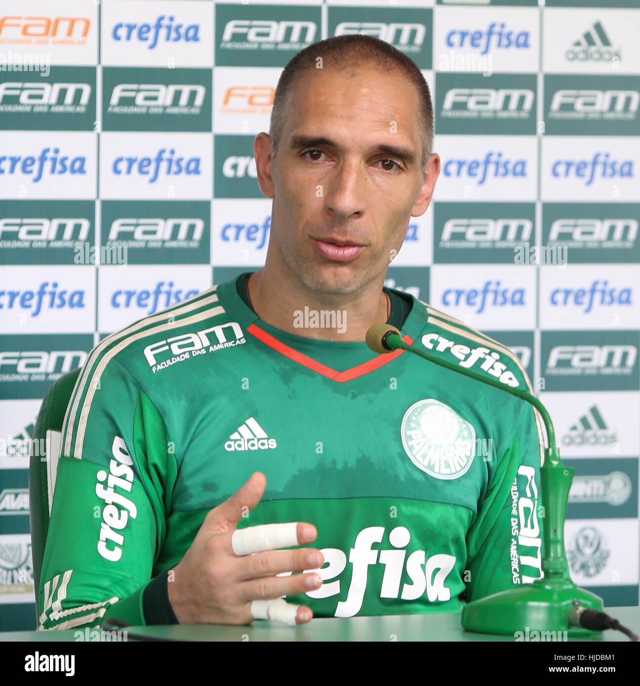 SÃO PAULO, SP - 24.01.2017: TREINO DO PALMEIRAS - The goalkeeper ...