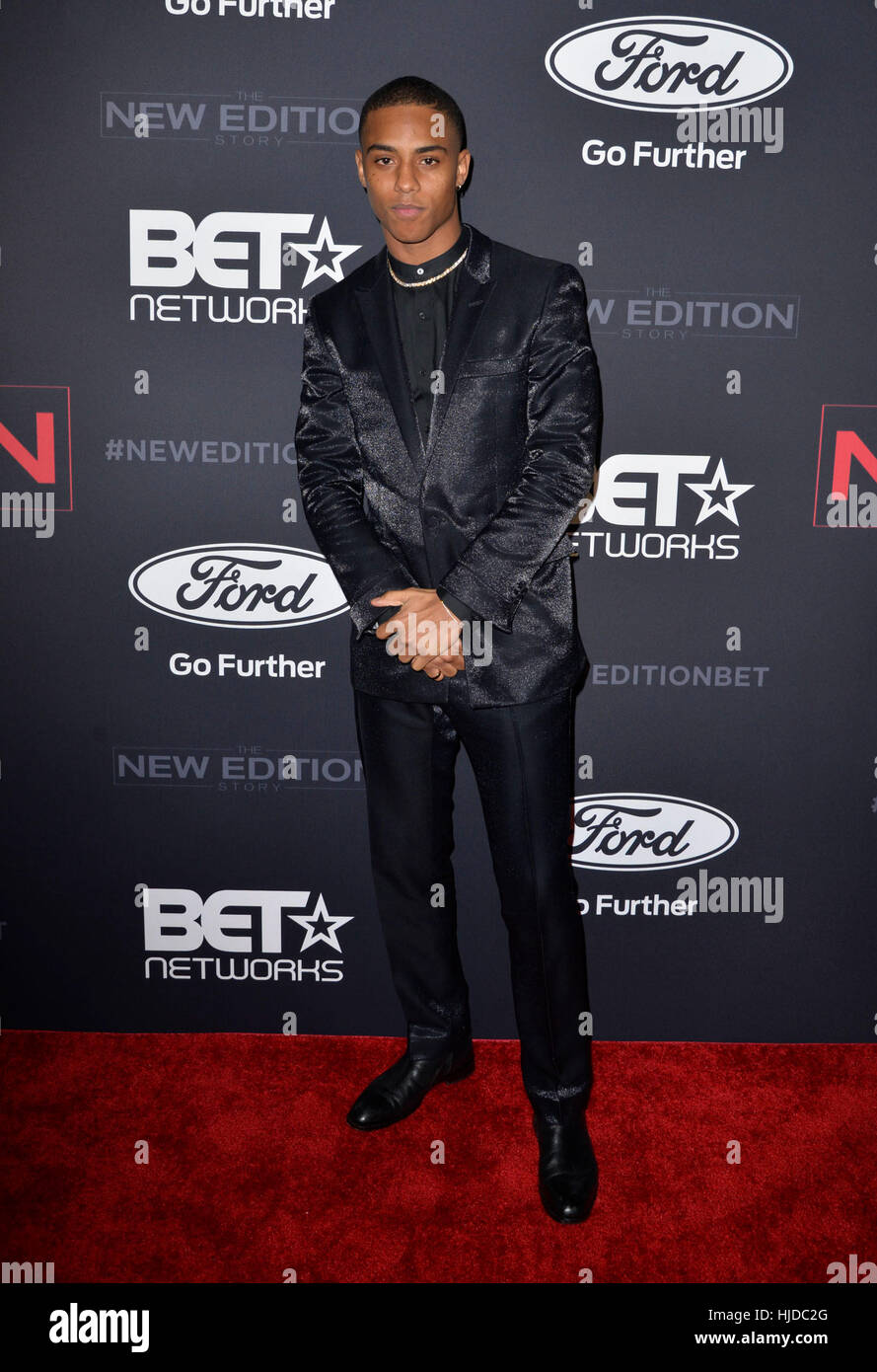Los Angeles, Ca, USA. 23rd Jan, 2017. Keith Powers at BET's The New ...