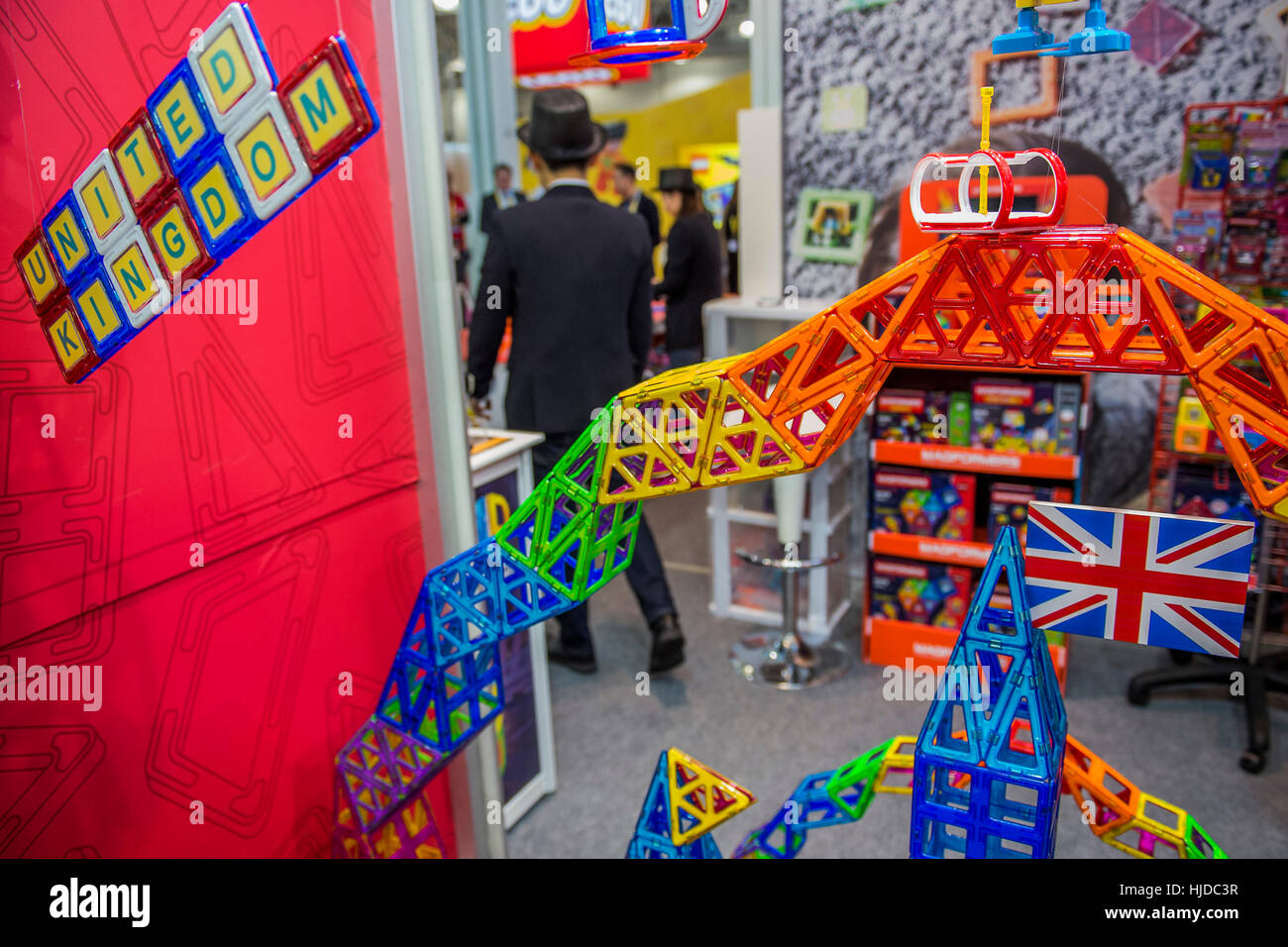 London, UK. 24th Jan, 2017. The Magformers stand - The London Toy Fair ...