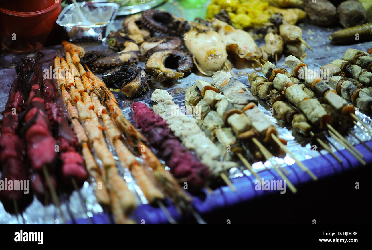 Seafood on offer at the Forodhani Night Market in Stown Town on ...