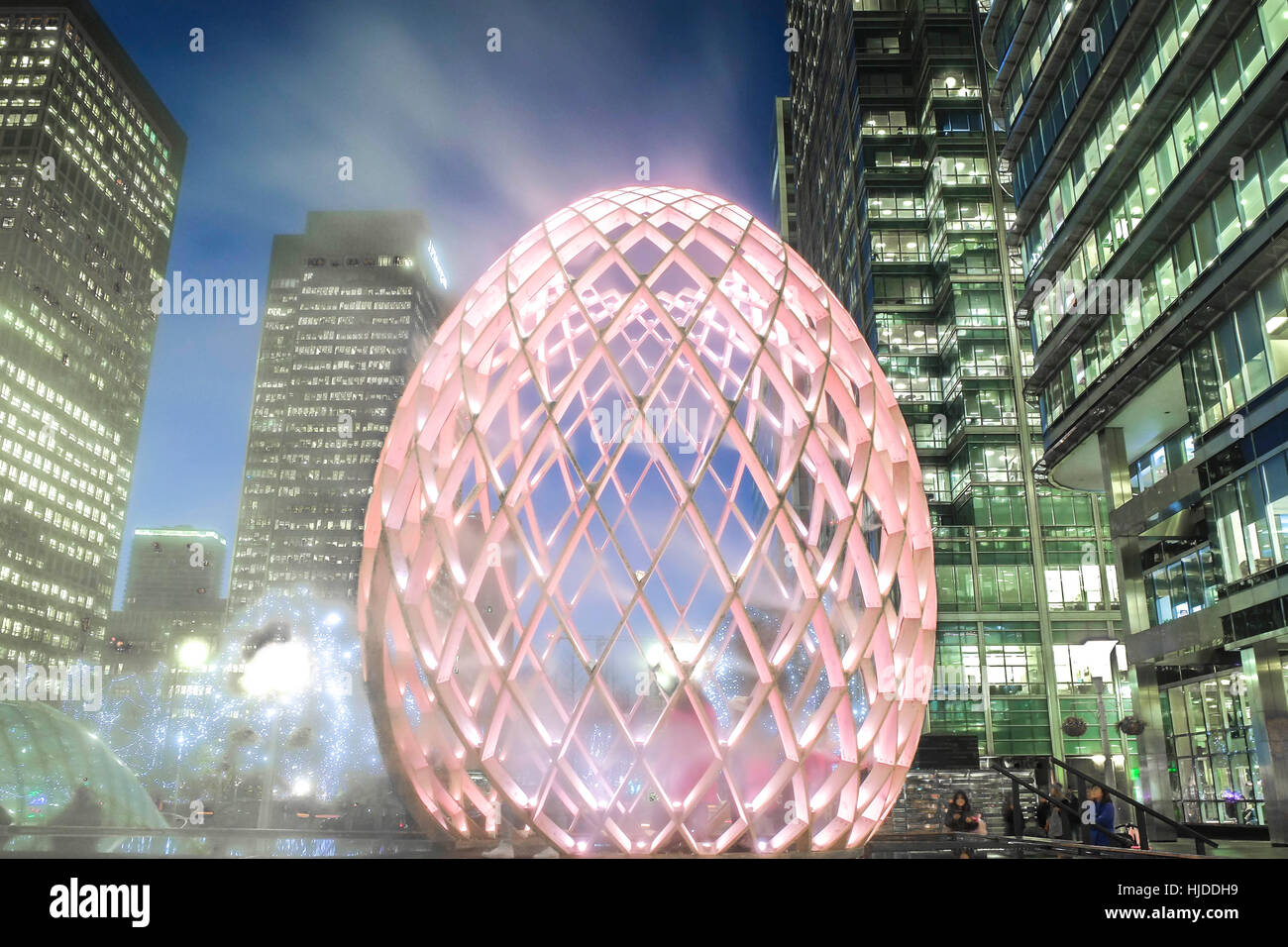 London, UK. 24th January 2017. Visiters enjoy the interactive light ...