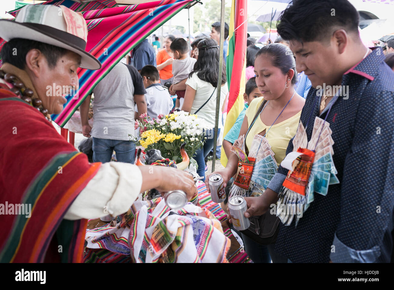 Sao Paulo, Brazil. 24th Jan, 2017. Hundreds of Bolivians celebrate the ...