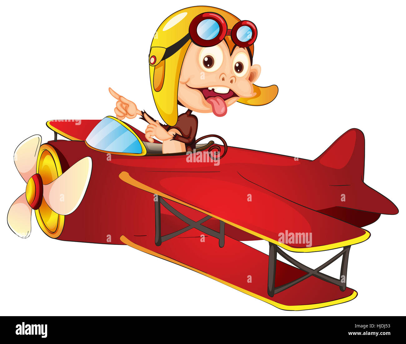object, single, isolated, colour, graphic, animal, monkey, propeller ...