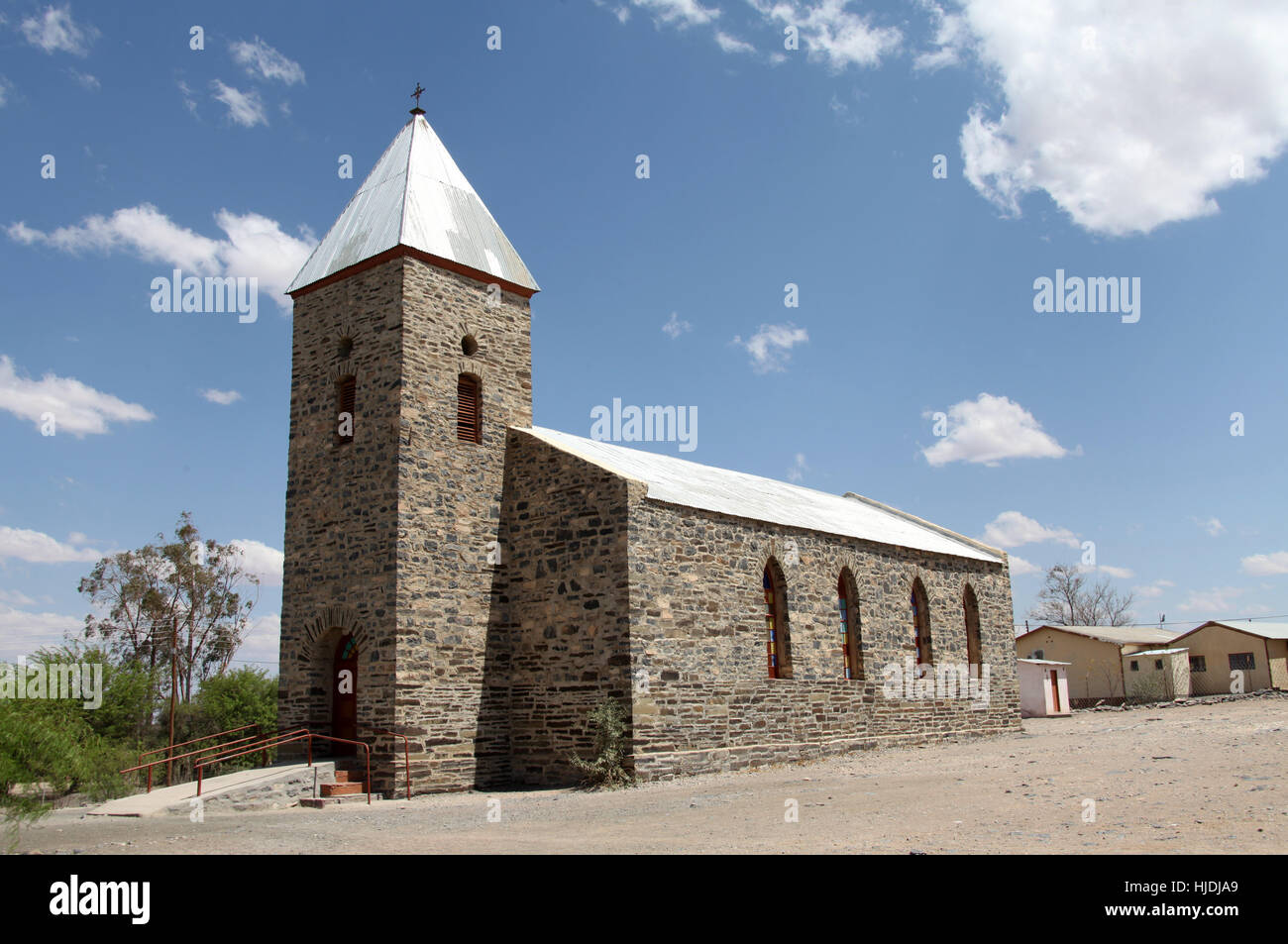 Lentia Lutheran Church built 1899 at Bethanie in Namibia Stock Photo ...