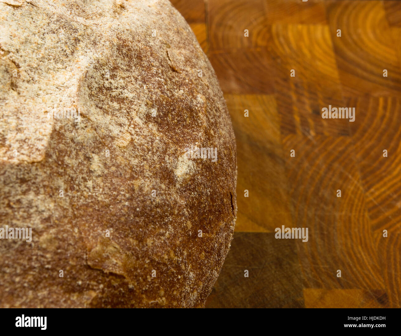 cut malt bread handmade on wooden background Stock Photo - Alamy
