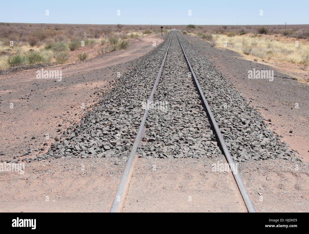 Railway line through the Namib Desert Stock Photo - Alamy