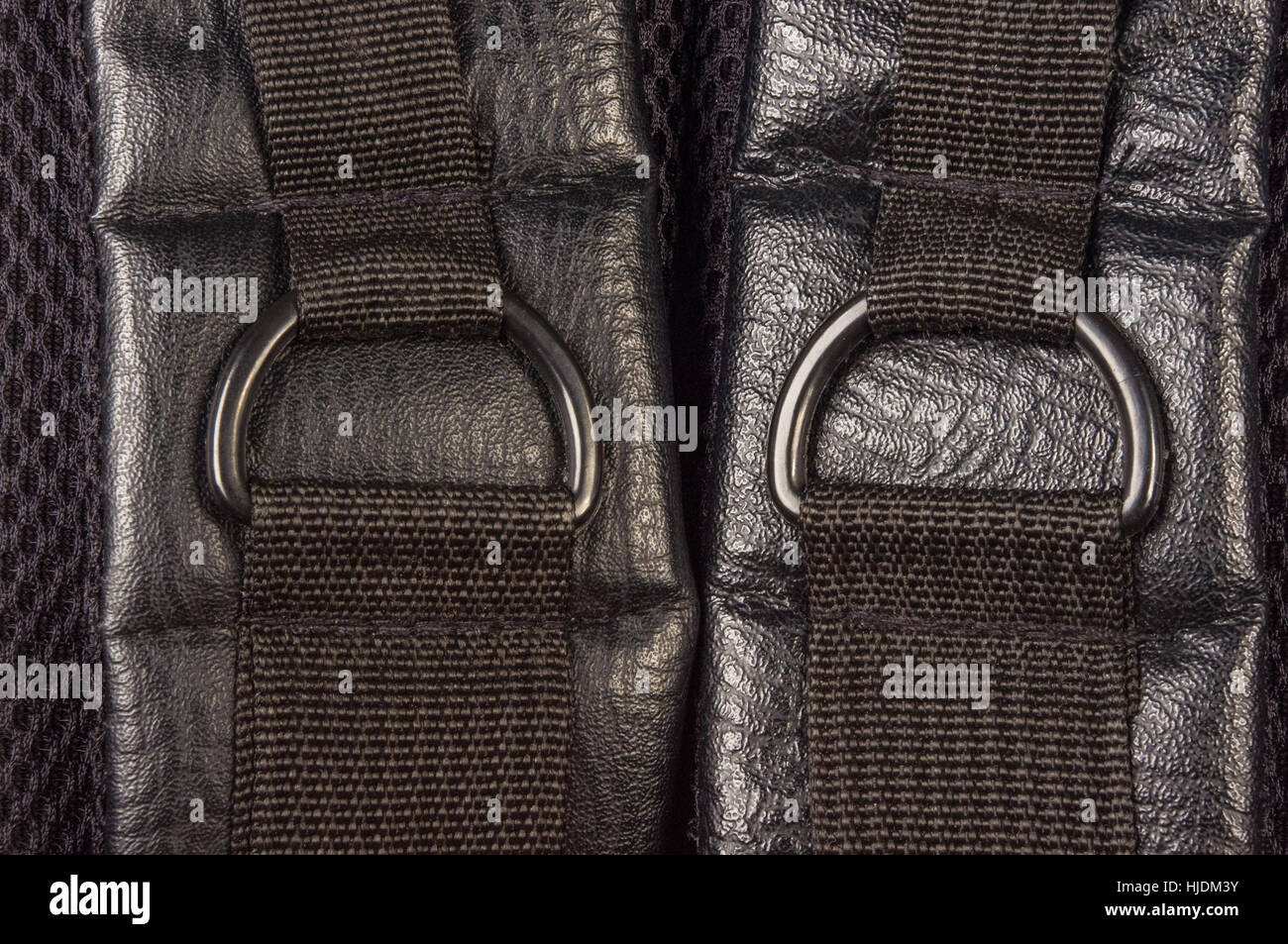 closeup of a pockets in the black backpack Stock Photo - Alamy
