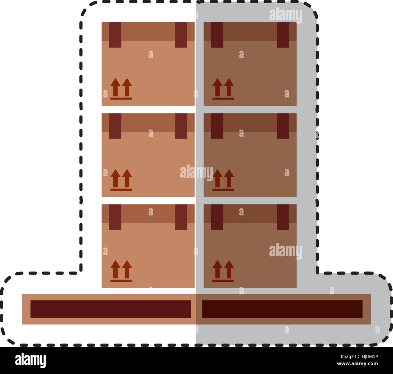 carton boxes packing icon vector illustration design Stock Vector Image ...
