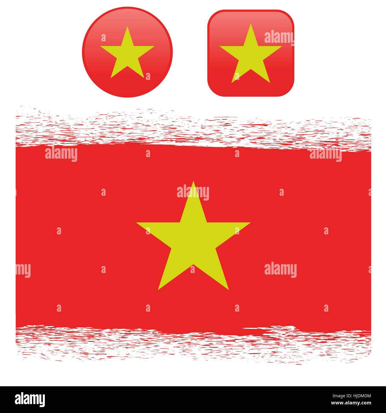Colored Vietnam Flag Stock Vector Image & Art - Alamy