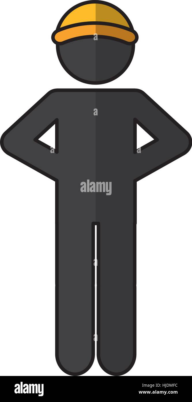 worker logistic silhouette icon vector illustration design Stock Vector ...