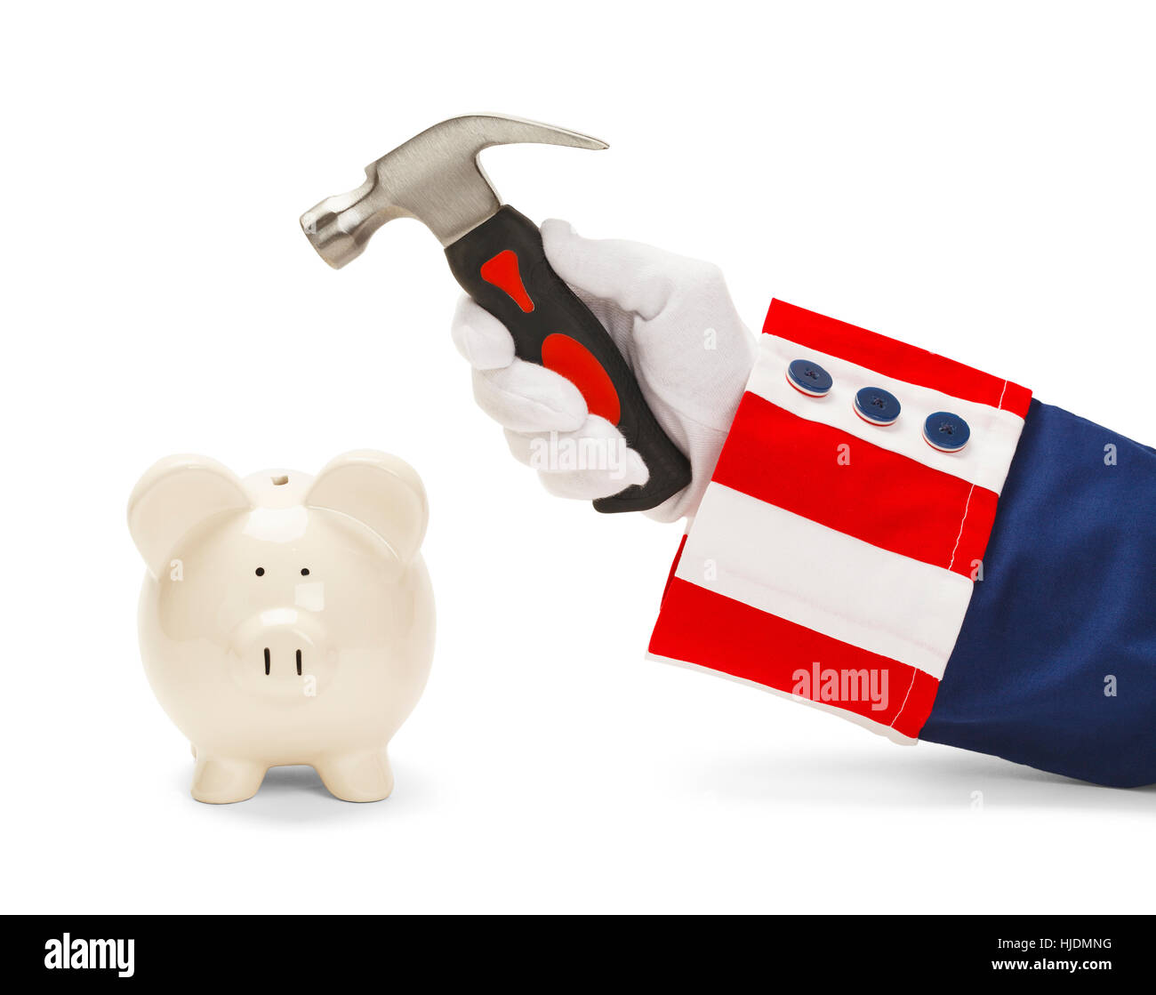 President Breaking The Bank Isolated on White Background Stock Photo ...