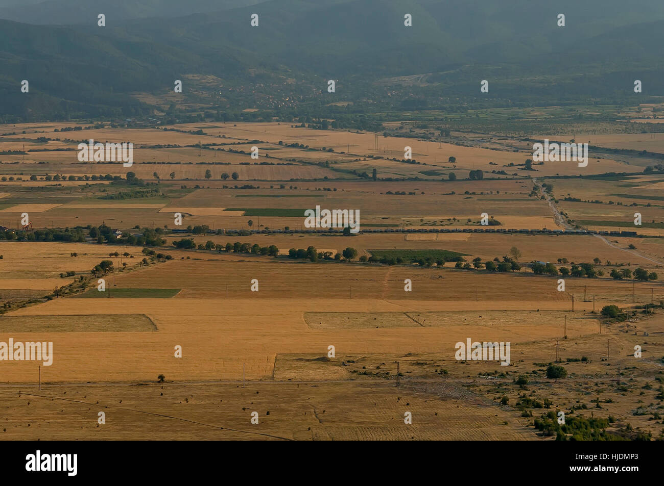 Beautiful view of Karlovo valley between Central Balkan mountain and ...