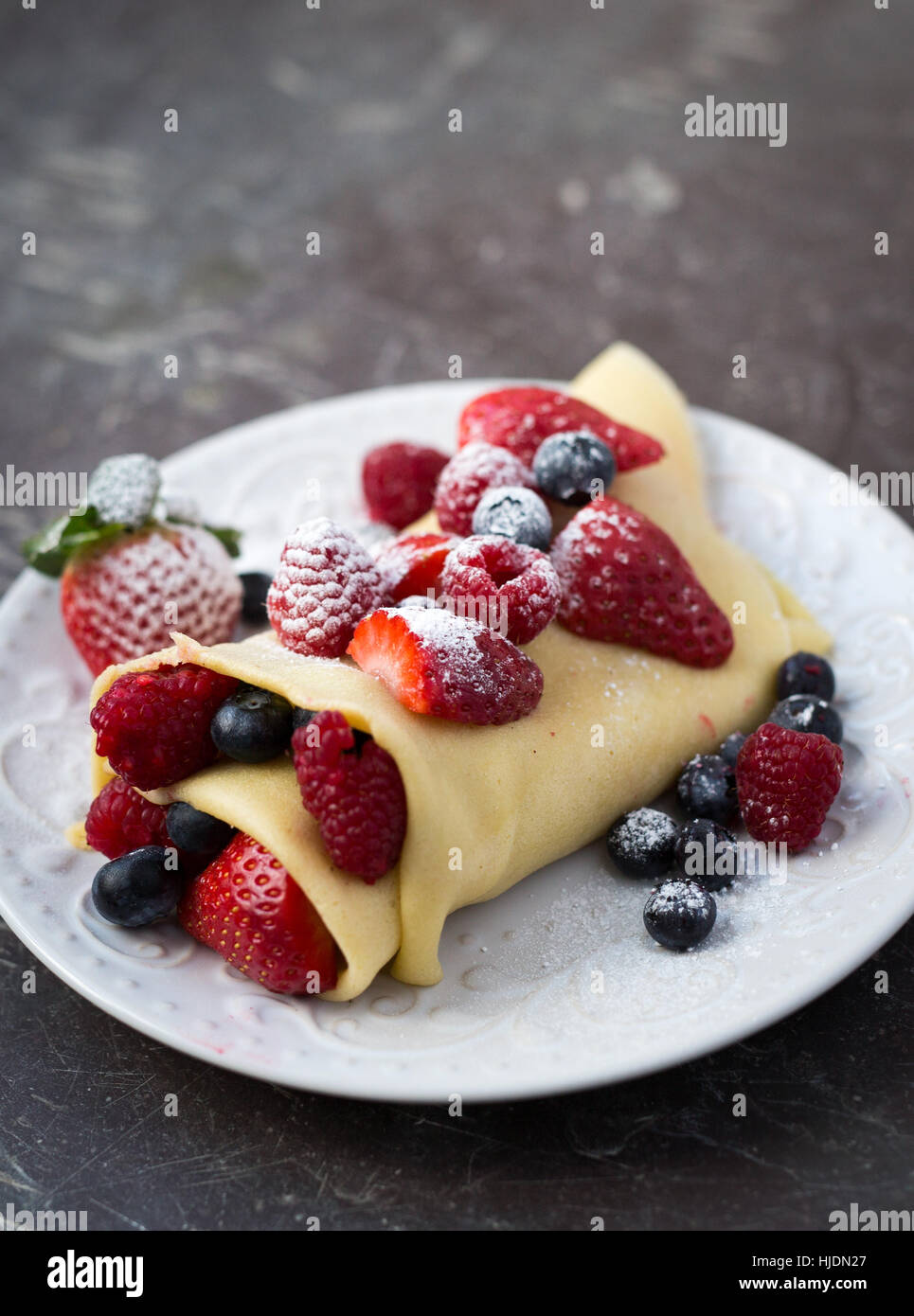 Healthy berry crepe on hi-res stock photography and images - Alamy