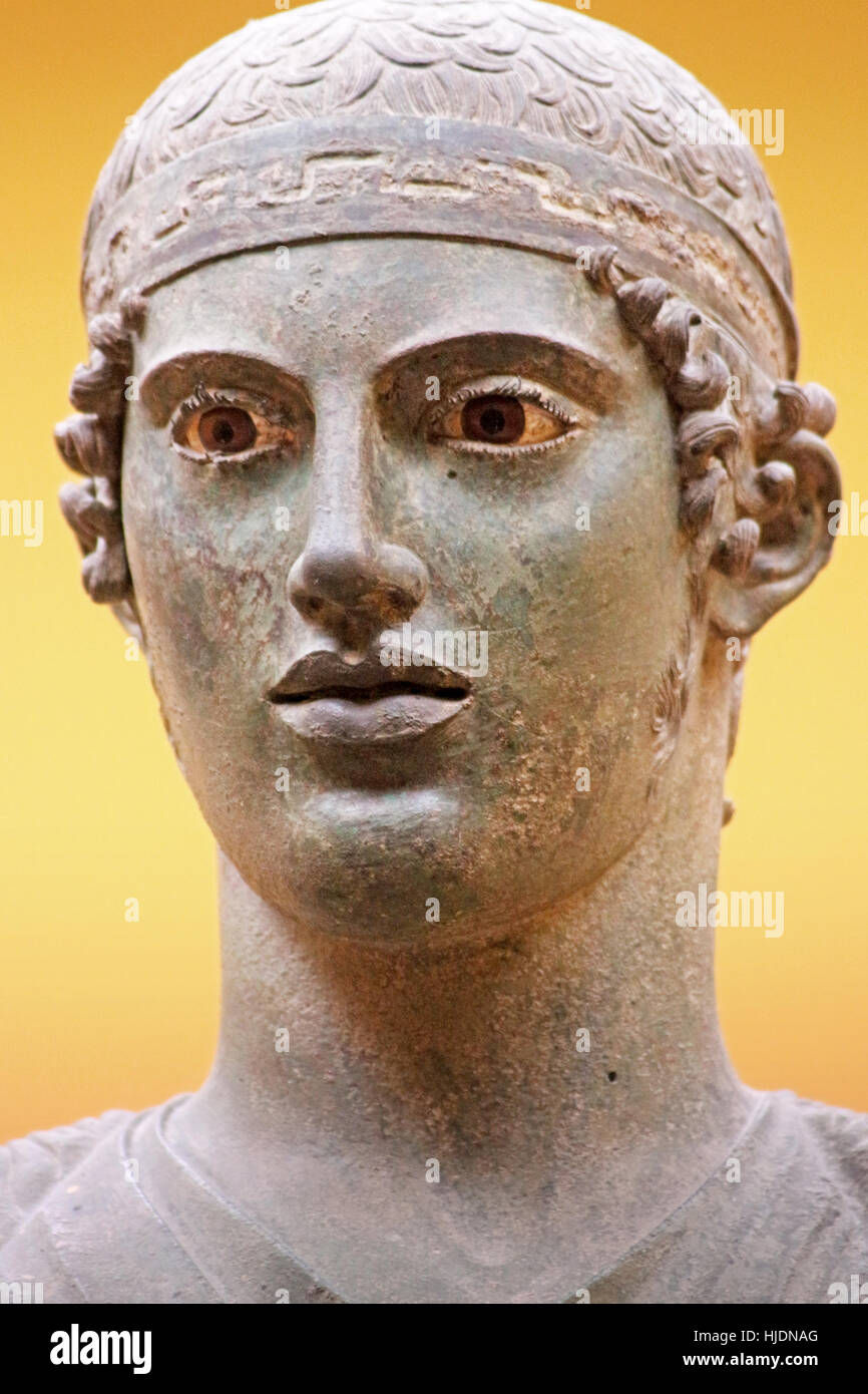 The Charioteer of Delphi, Greece Stock Photo - Alamy