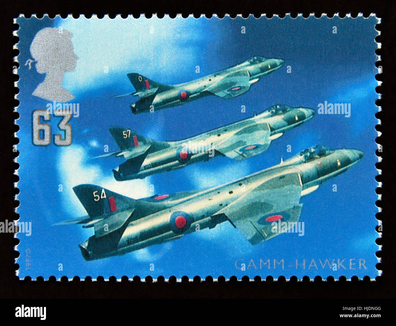 Postage stamp. Great Britain. Queen Elizabeth II. 1997. British ...