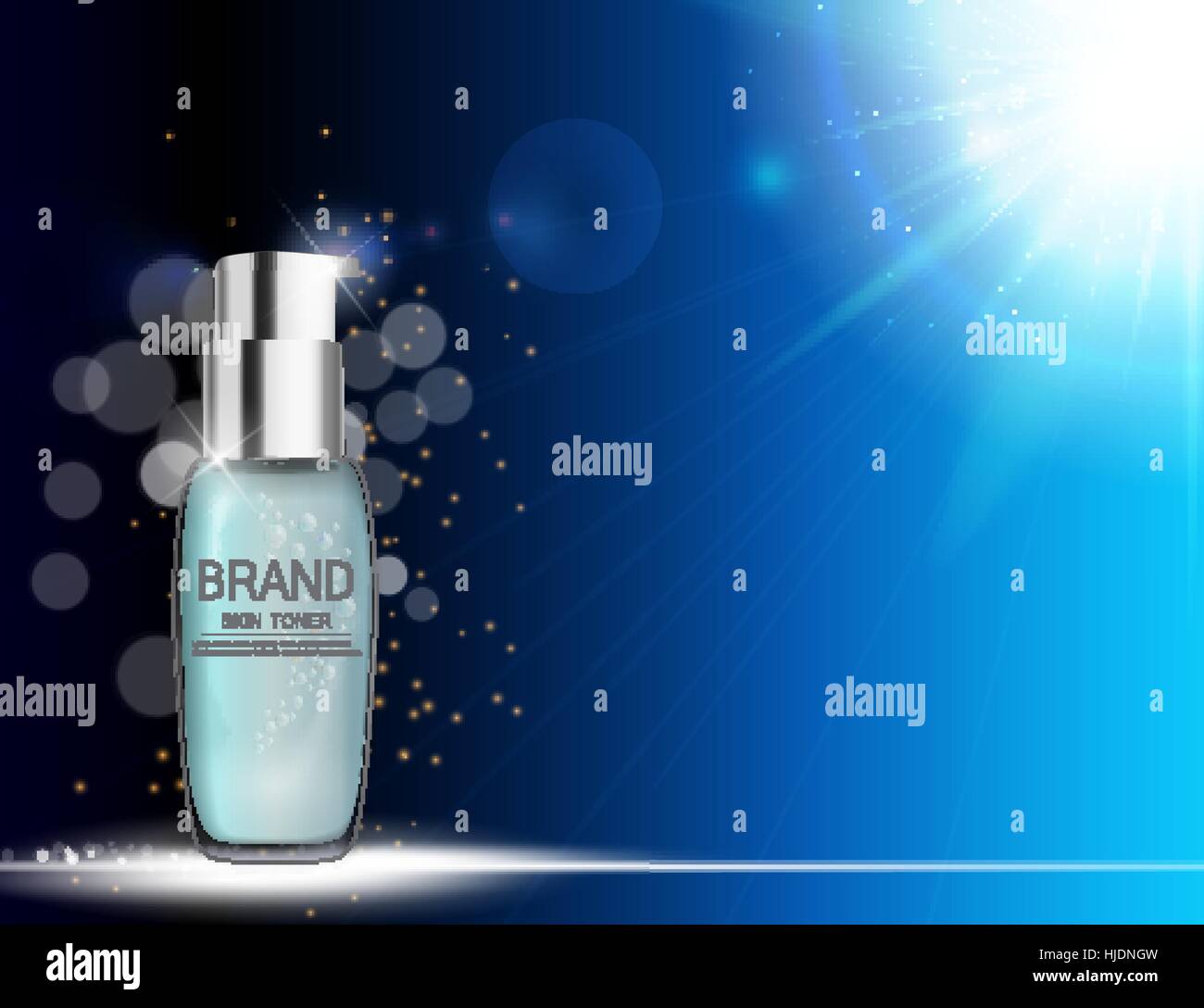 Skin Toner Bottle Template for Ads or Magazine Background. 3D Re Stock ...