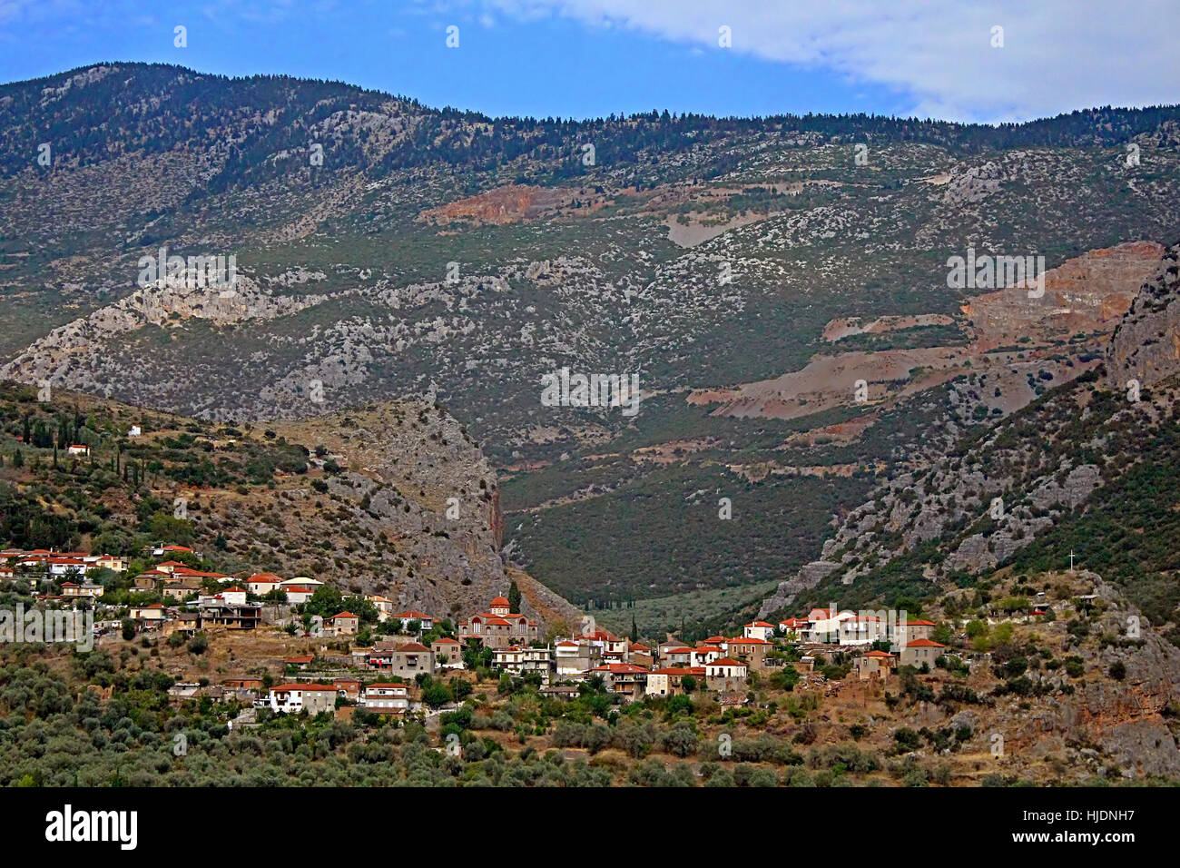 The picturesque village stretches in the valley among Parnassus ...
