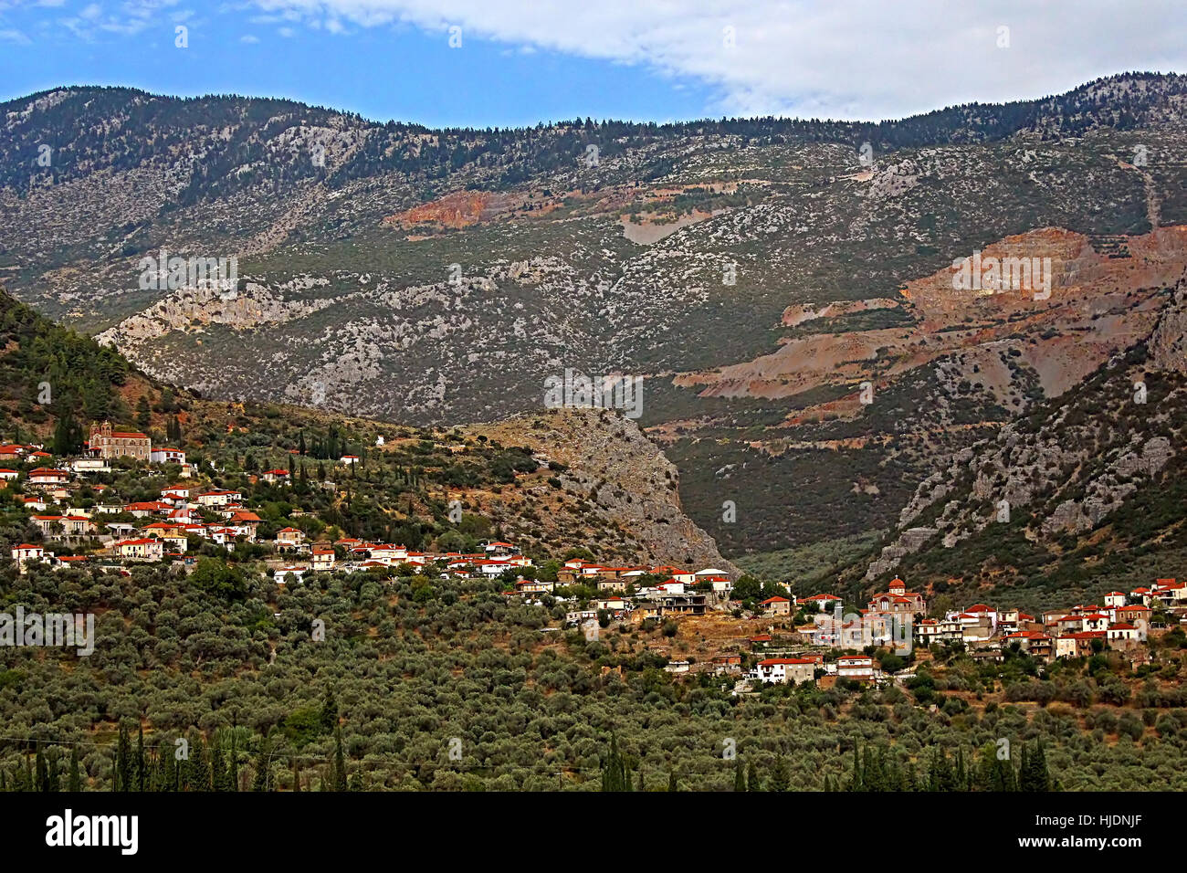 The picturesque village stretches in the valley among Parnassus ...