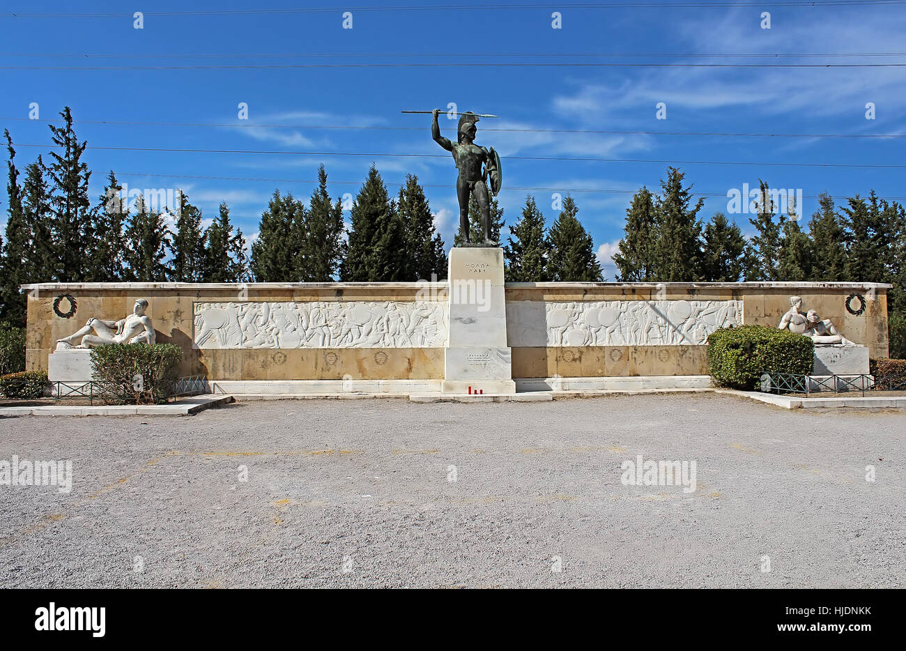 Memorial to the 300 spartans, Thermopylae, Greece Stock Photo - Alamy
