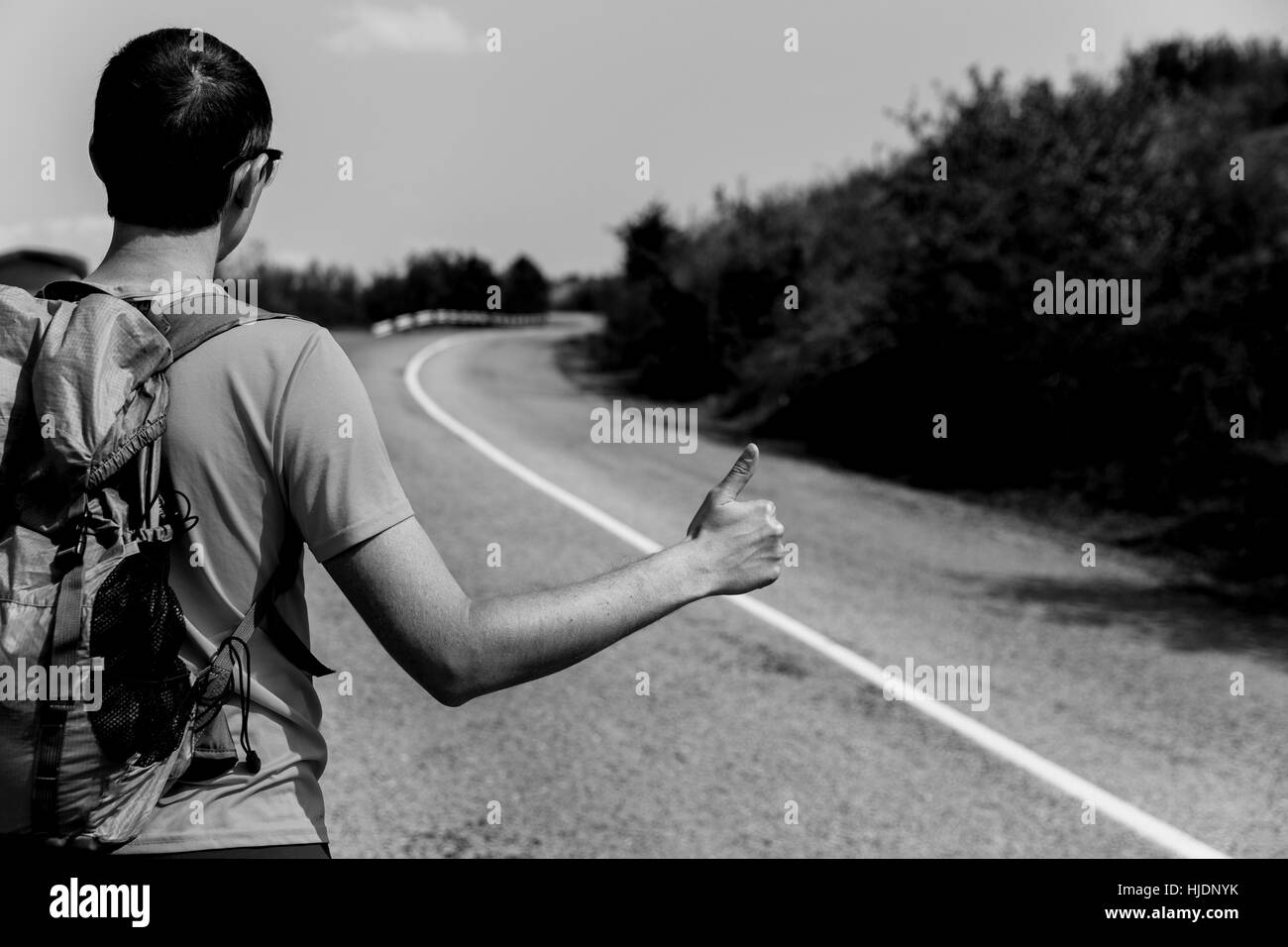 Man car winding road mountain hi-res stock photography and images - Alamy
